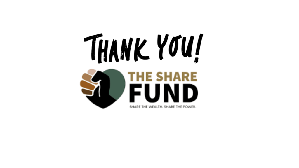 Thank you to The Share Fund! – 501(c)(3) nonprofit